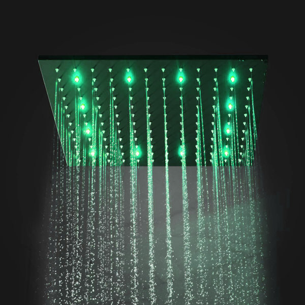 Bathselect Rain Fixed Shower Head 2 5 Gpm Gpm With Temperature Based